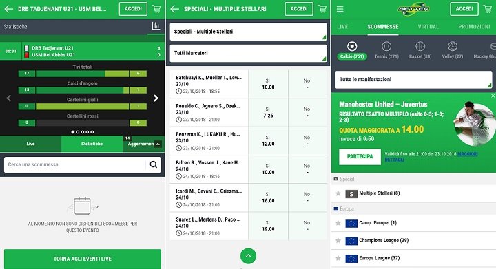 Scarica la nuova app di Lottomatica Better per mobile Android