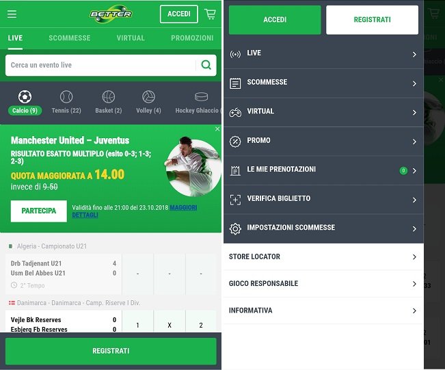 Scarica la nuova app di Lottomatica Better per mobile Android